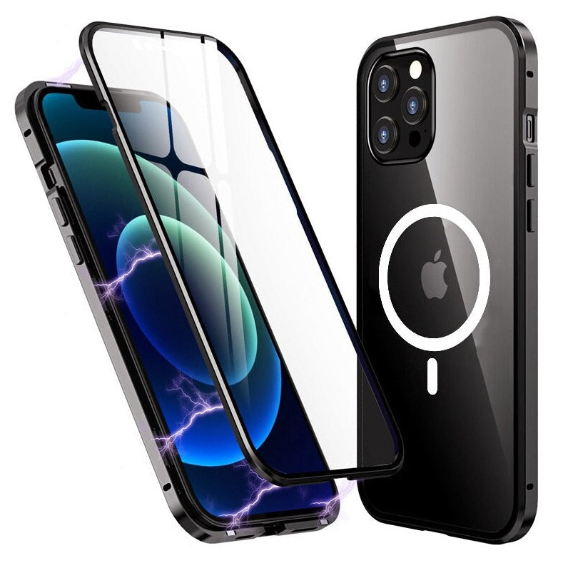 360° MagSafe/Magnet [KLARSICHT 9H-Glas] Aluminium Vollschutz Hülle/Case für iPhone | ZITOCASES®