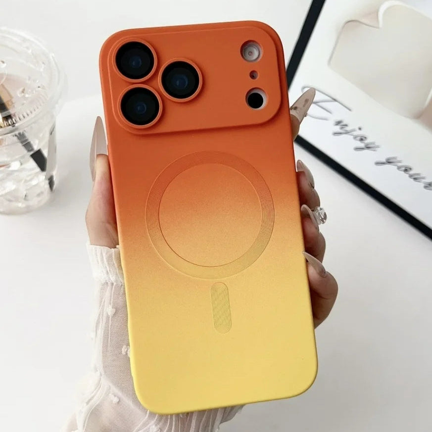 SALE | iPhone 17 Pro Max | Bunte Farbverlauf MagSafe/Magnet Silikon Hü ...